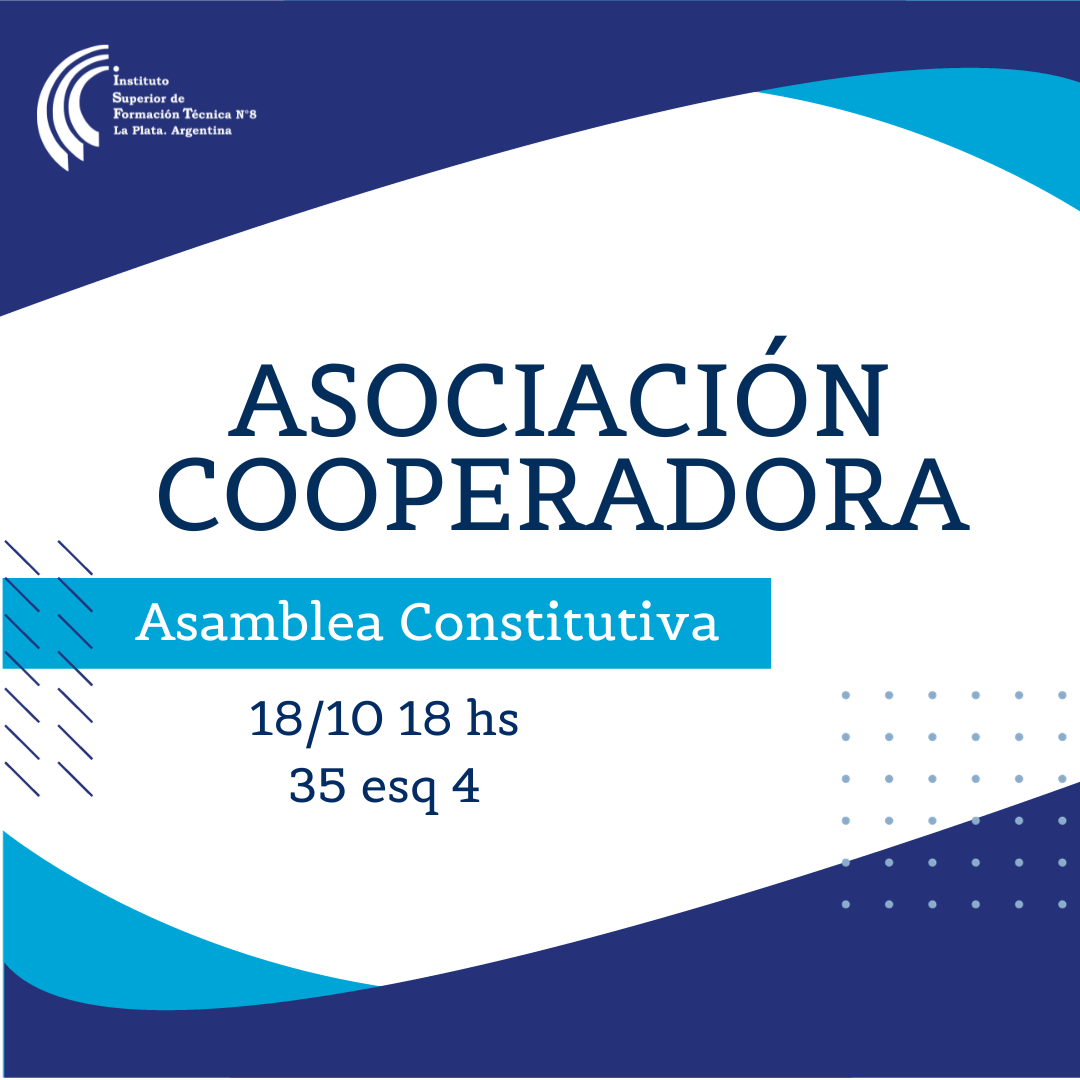Cooperadora – Asamblea constitutiva – ISFT8